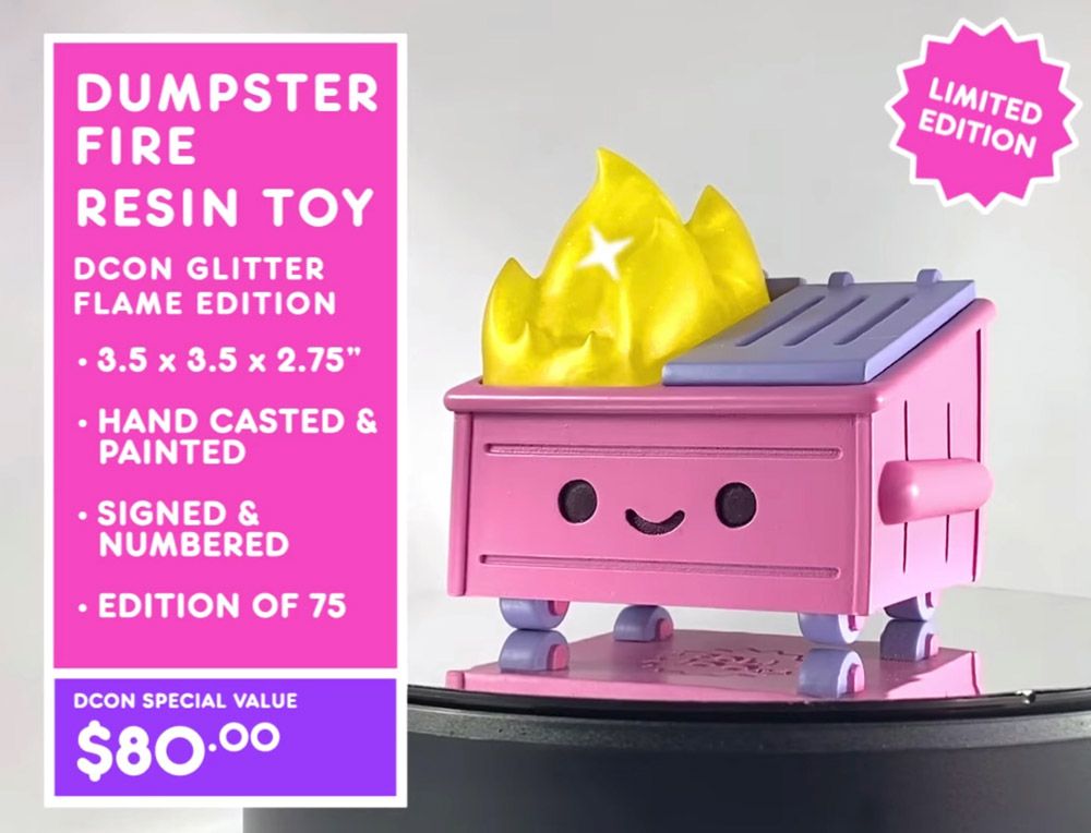 DCon edition DUMPSTER FIRE from 100% Soft!!! - SpankyStokes.com | Designer Toy • Vinyl Toy • Art ...